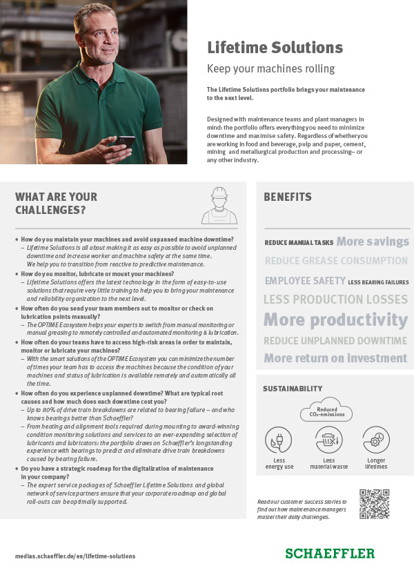Lifetime Solutions at a glance | Media Library | Schaeffler Germany