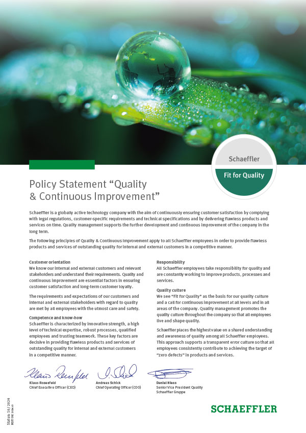 Policy Statement “Quality & Continuous Improvement” | Media Library ...