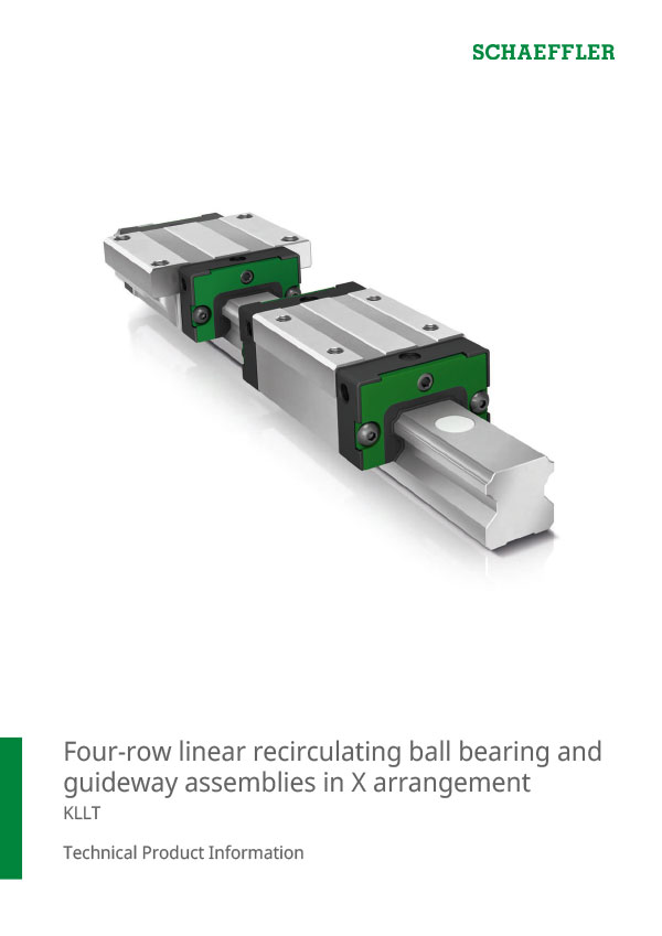 Four-row linear recirculating ball bearing and guideway assemblies in X arrangement | Media ...